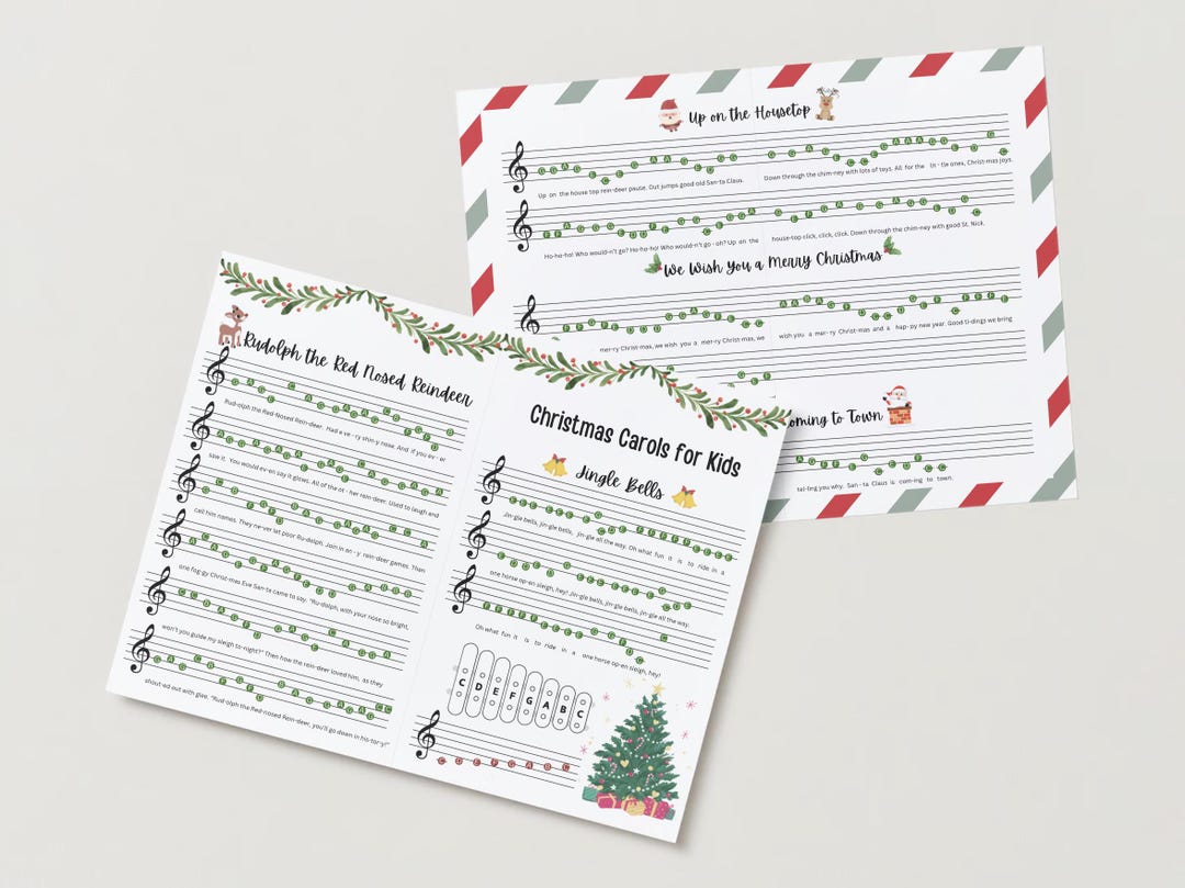 Easy Christmas Carols for Kids: Sheet Music for Xylophone and Piano ...