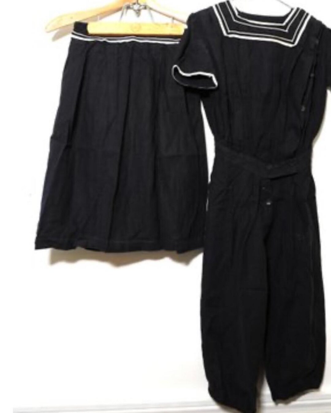 Edwardian Swimsuit/play Wear With Skirt and Original Silk Socks- Coney ...