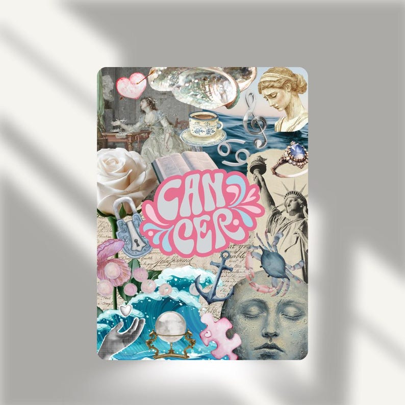Cancer Zodiac Kindle Insert | Cancer Aesthetic Printable Kindle Case ...