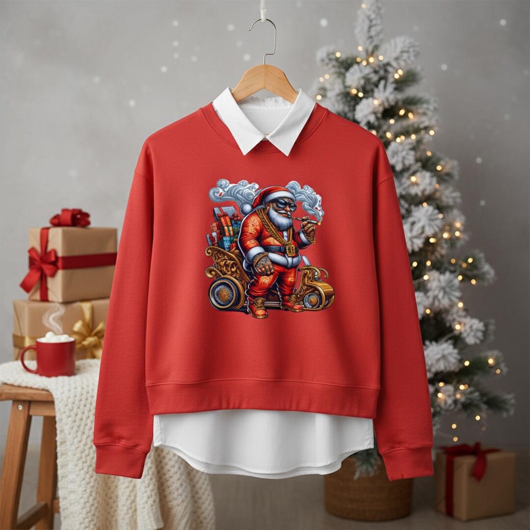 Urban Santa PNG Clipart | Hip-hop Christmas Illustrations (digital ...