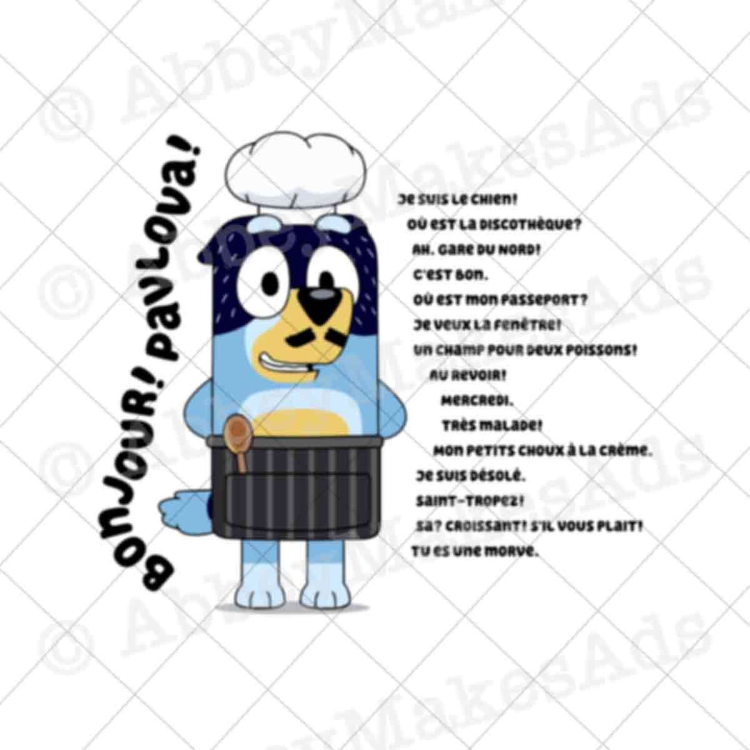 Chef Bandit Bluey Pavlova Episode Layered SVG PNG Cricut Cut File - Etsy
