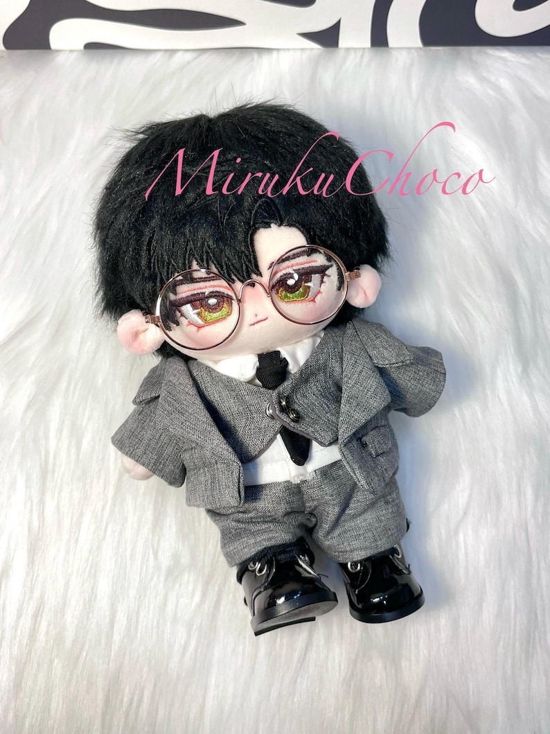 Love and Deepspace Zayne 20cm/8in Plush Doll With Black Grey Suit Set ...