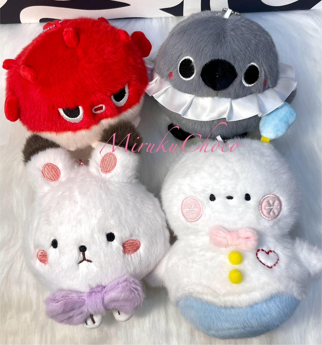 Love and Deepspace Plush Keychain Charm: Bunbun, Happy Snowman, Grumpy ...