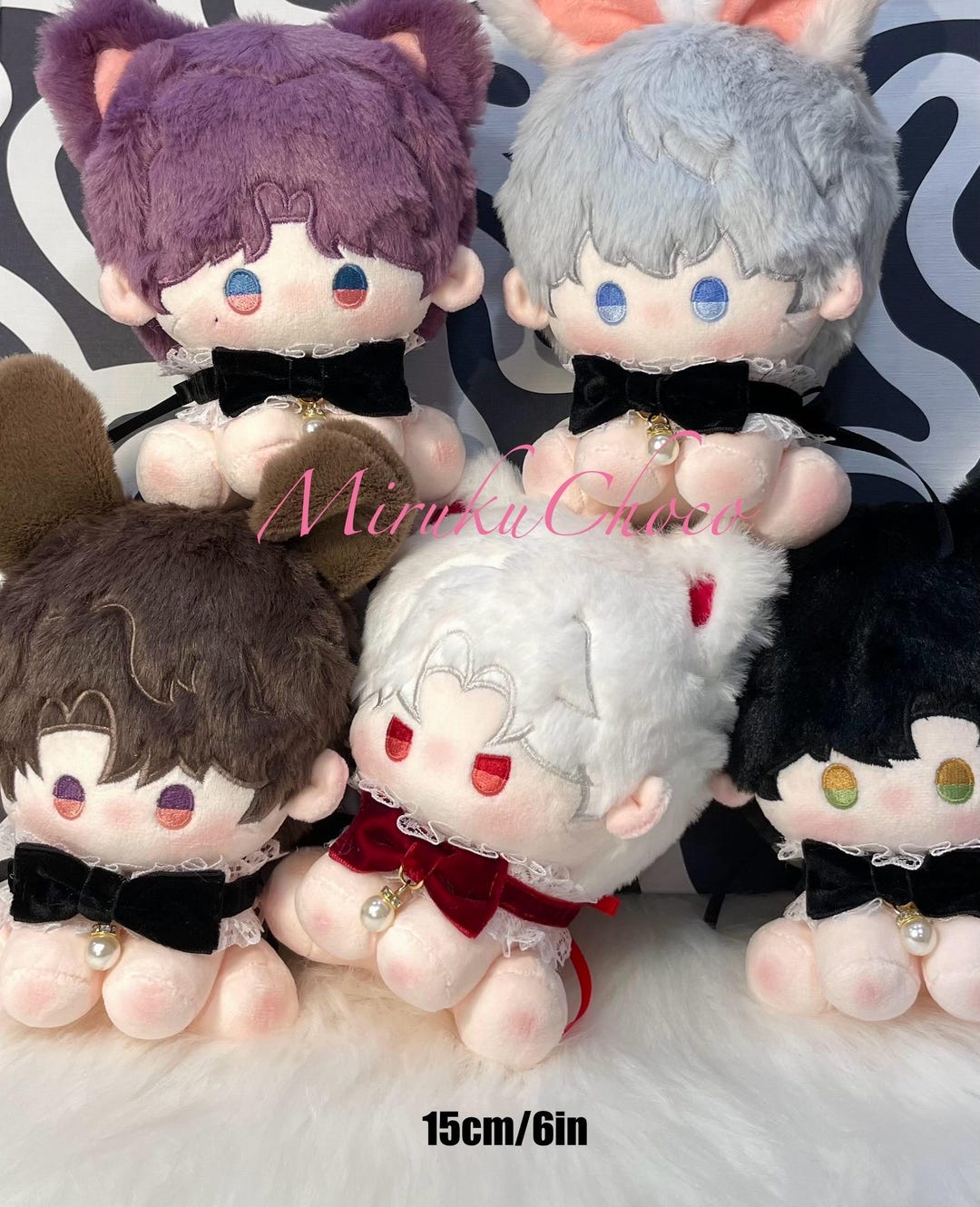 Love and Deepspace 15cm/6in Cute Puppy Shaped Plushies Caleb Rafayel ...