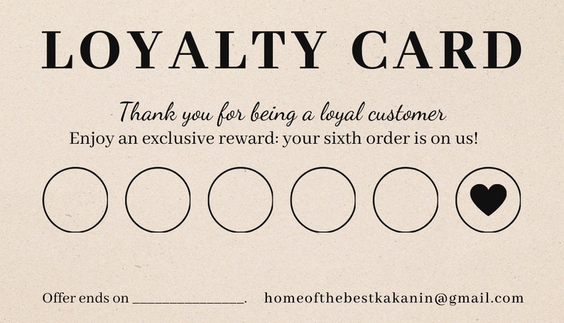 Editable Loyalty Card Template - Etsy