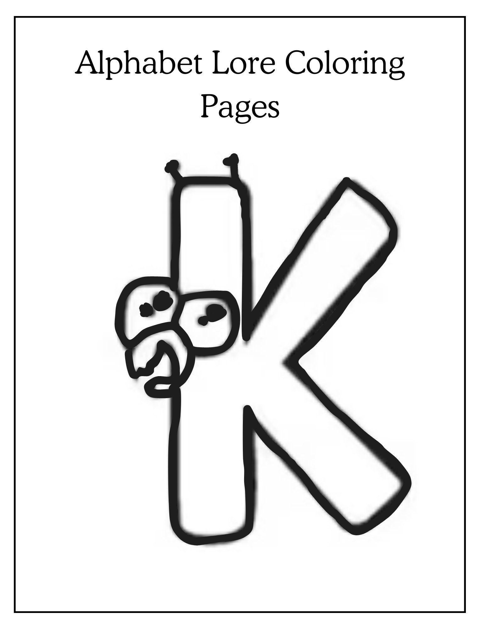 Alphabet Lore Coloring Pages Printable - Etsy UK