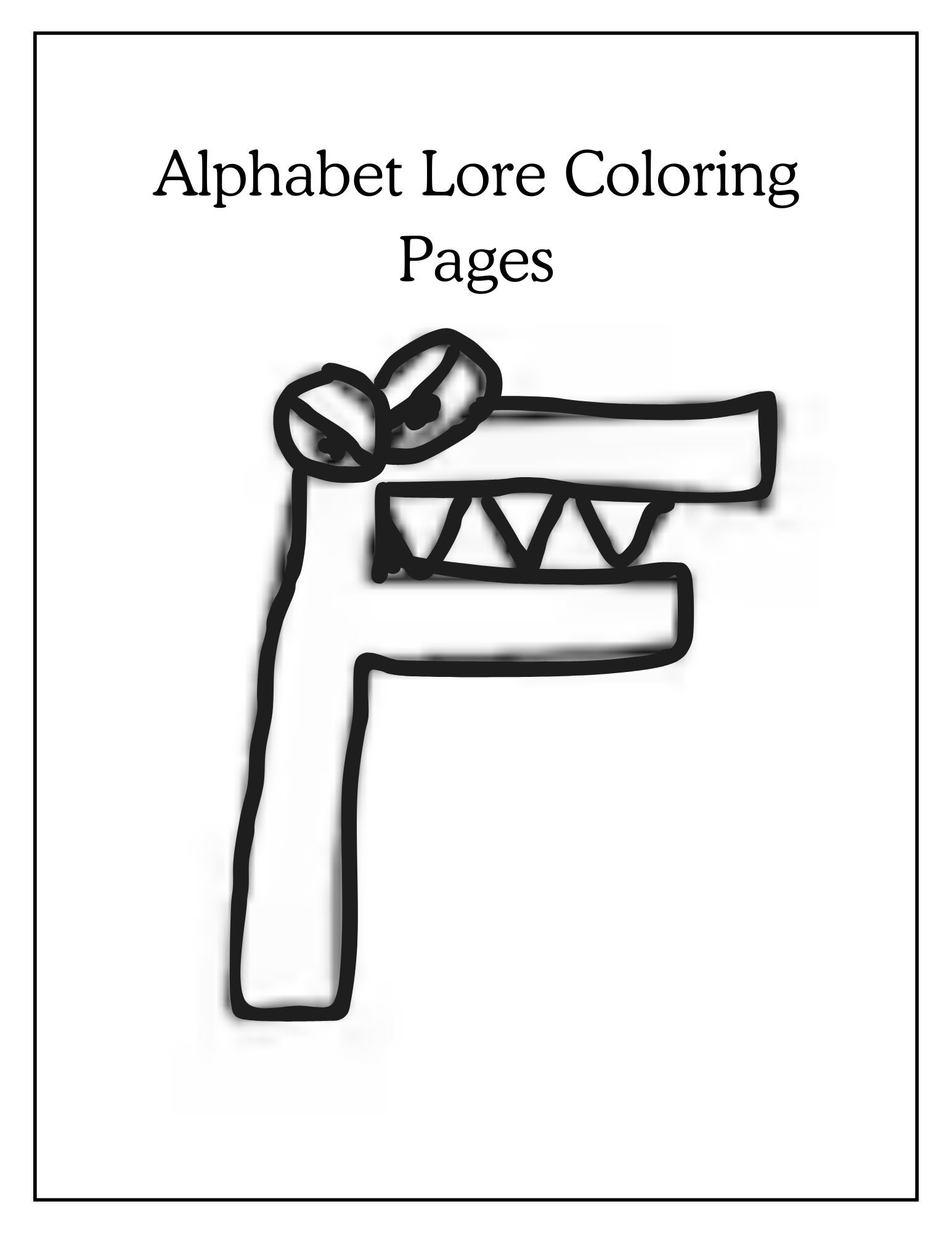 Alphabet Lore Coloring Pages Printable - Etsy UK