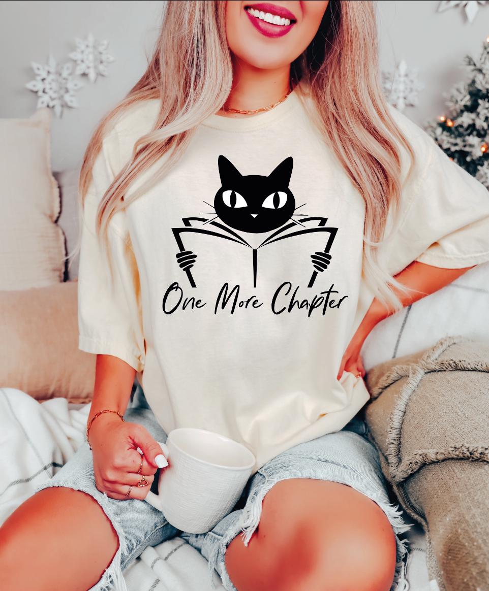 One More Chapter Cat Png, Cat Book Lover Png, Cat Mom Png, Bookworm Png ...