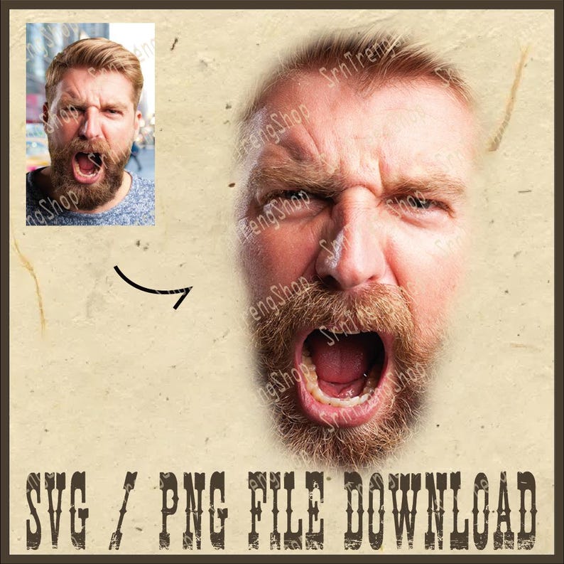 Custom Face Png, Custom Your Photo Png, Head Svg, Face Svg, Your Own ...
