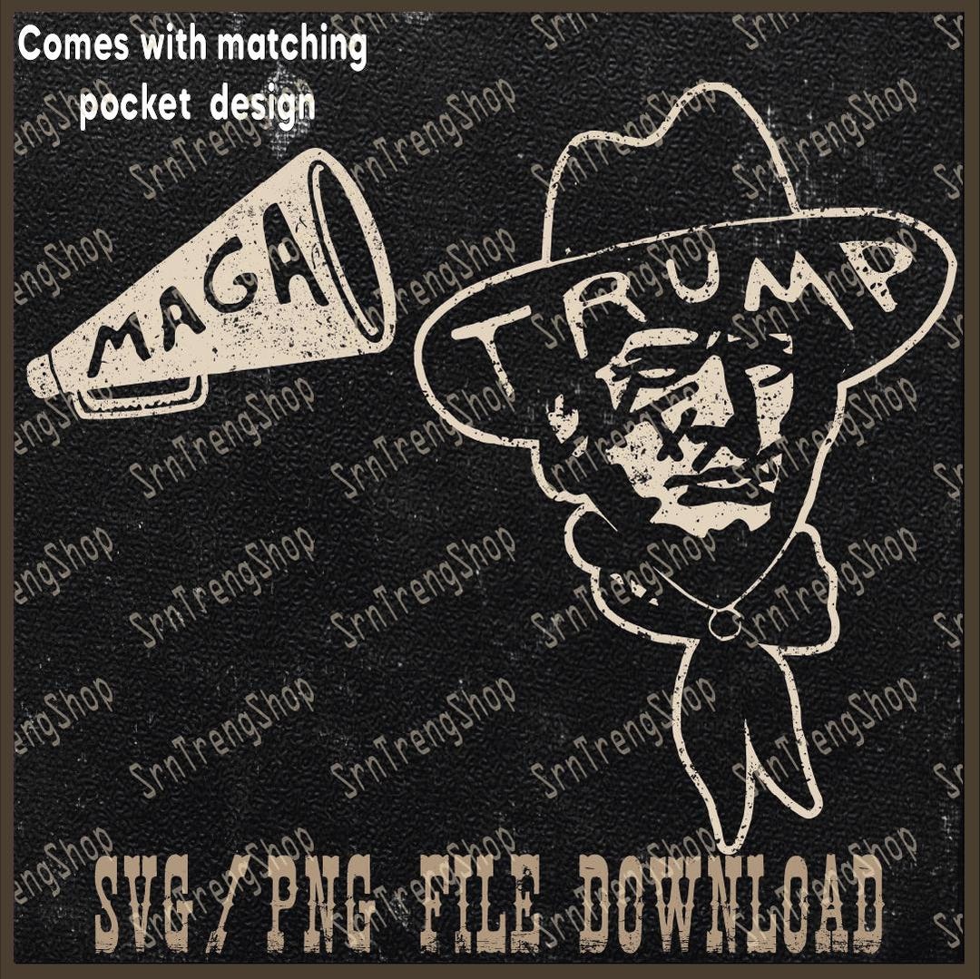 Trump Cowboy Png, Western Donald Trump Png, MAGA Png, Election 2024 Png ...