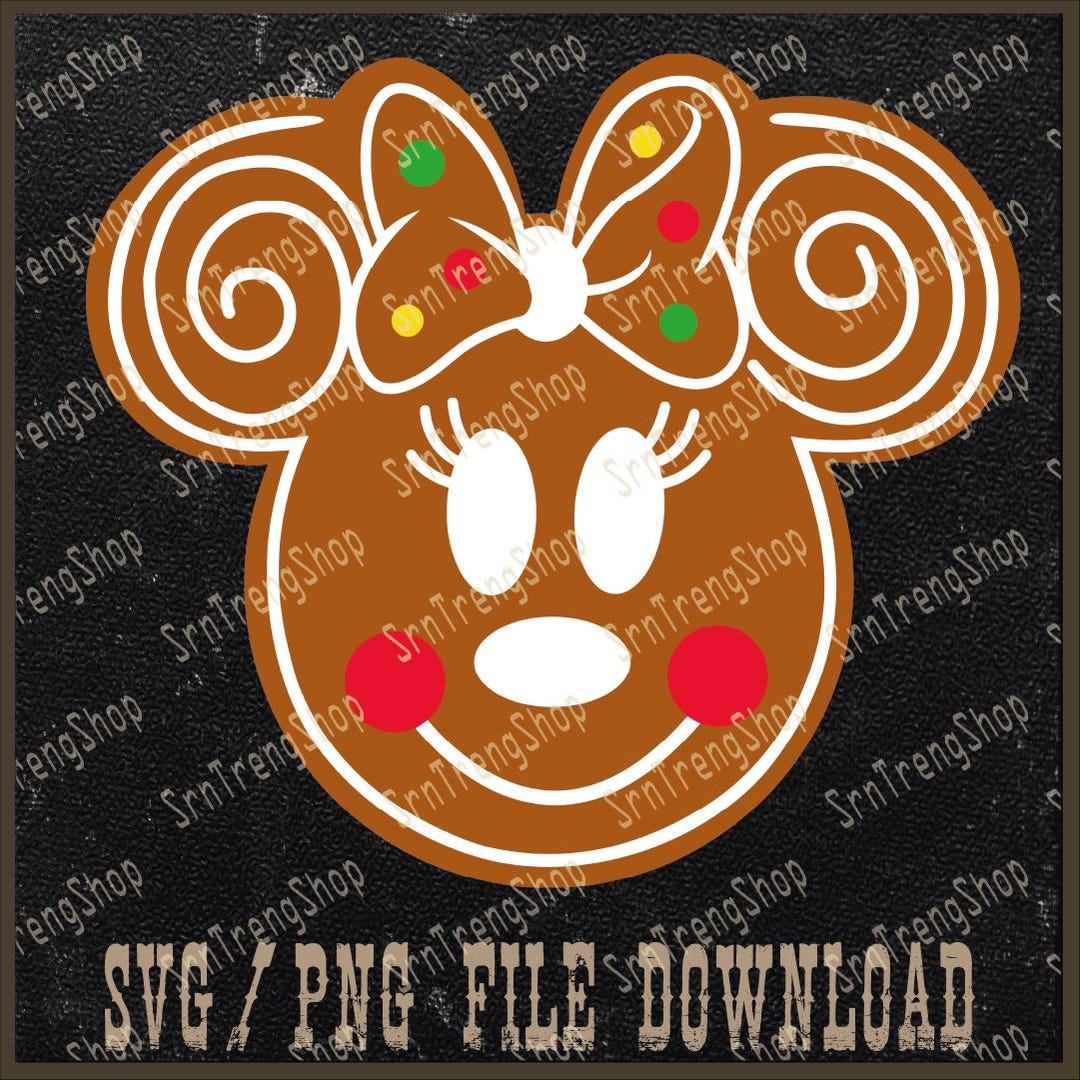 Mickey Minnie Gingerbread SVG, Christmas Disney Couple PNG, Matching ...