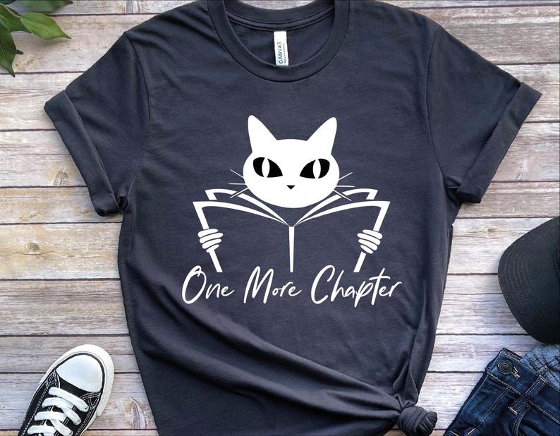 One More Chapter Cat Png, Cat Book Lover Png, Cat Mom Png, Bookworm Png ...