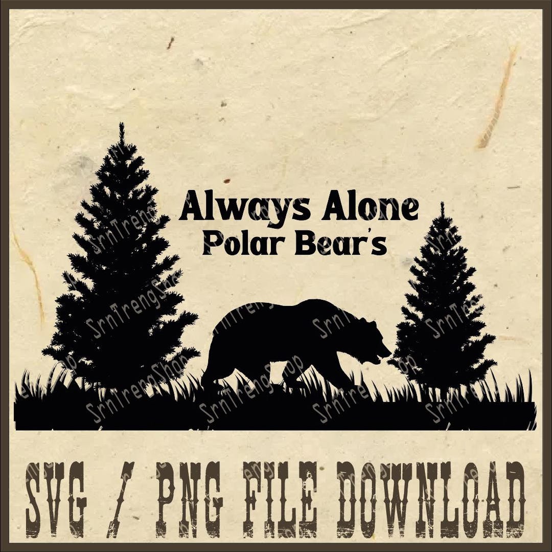 Always Alone Polar Bears Png, Funny Polar Animals Png, Polar Bear ...