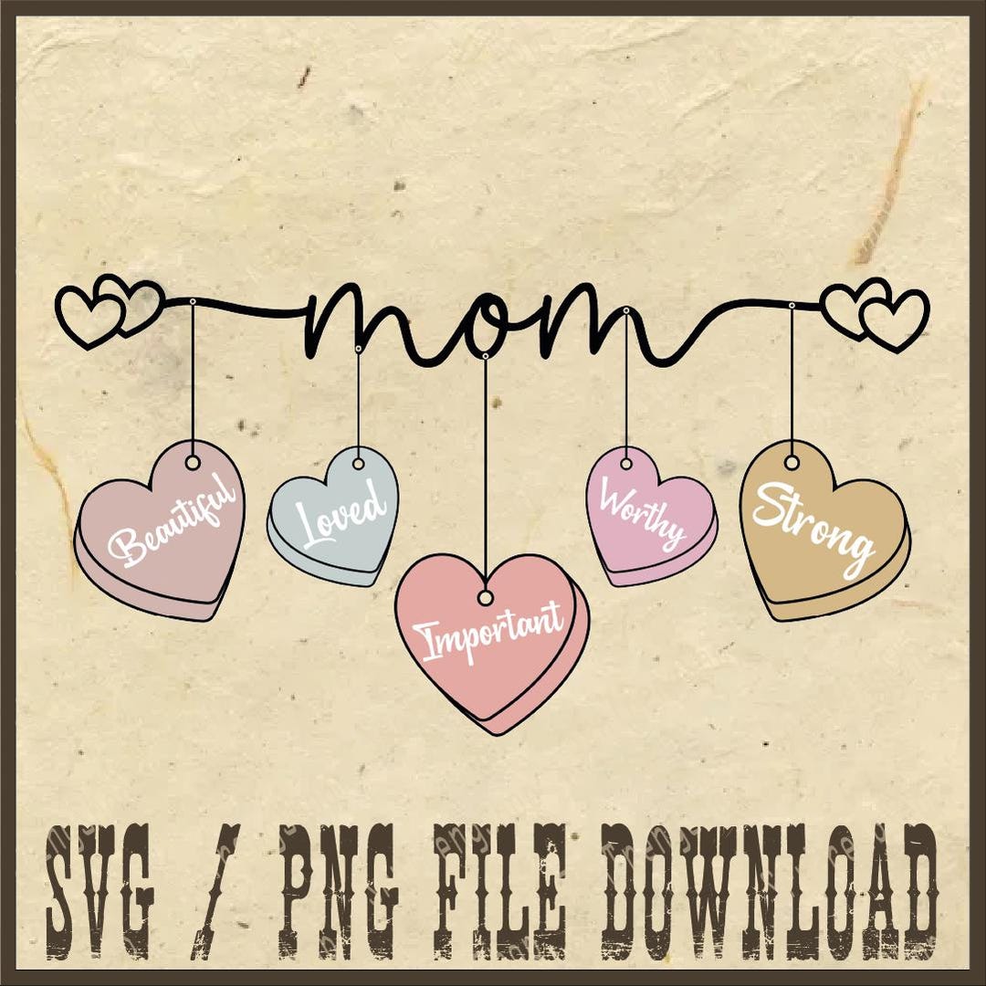 Mom Hearts Png, Mother’s Day Png, Mama Heart Gift Png, Trendy Mom Png ...