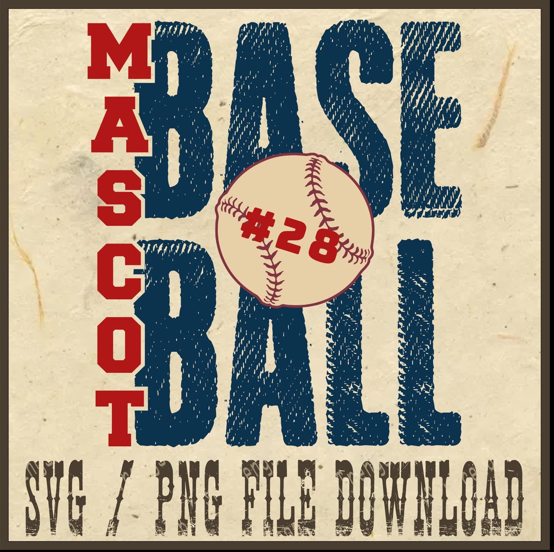 Custom Baseball Mascot Png, Personalized Baseball Team Svg, School ...