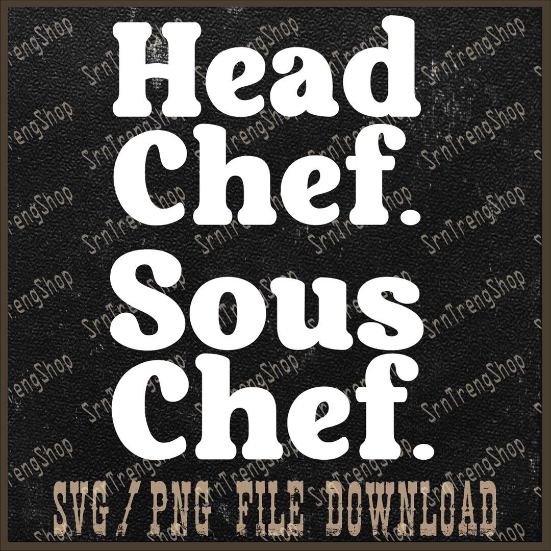 Head Chef Png, Sous Chef Png, Baby Gift for Cook Png, Funny Chef Png ...