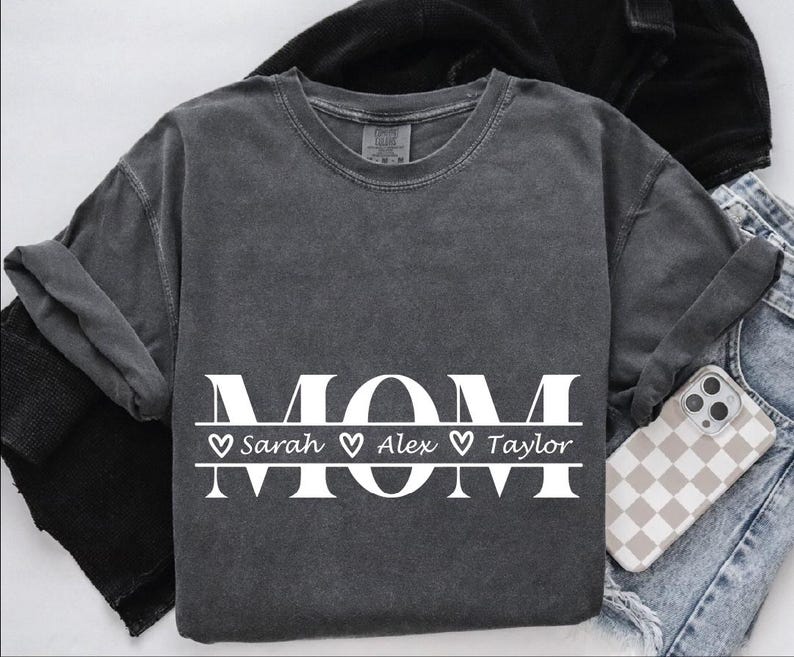 Custom Mama Heart Png, Mother's Day Gifts Png, Personalized Mom Kids ...