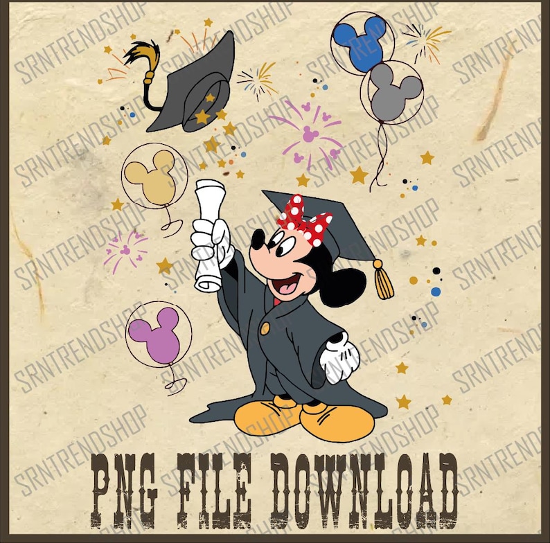 Disney Graduation Minnie PNG, Minnie Mouse Graduation File, Disney ...