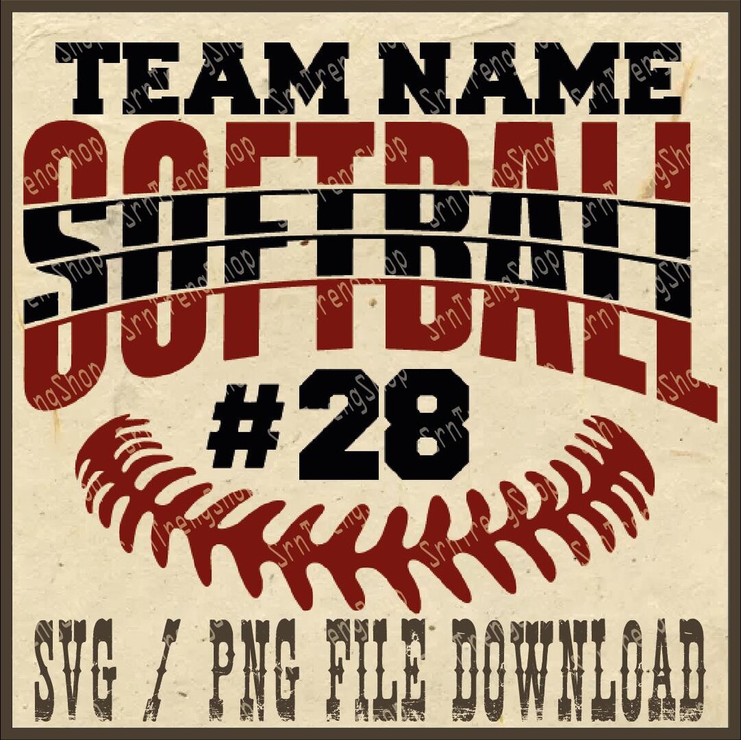 Personalized Mascot Number Softball Svg, Softball Team Matching Png ...