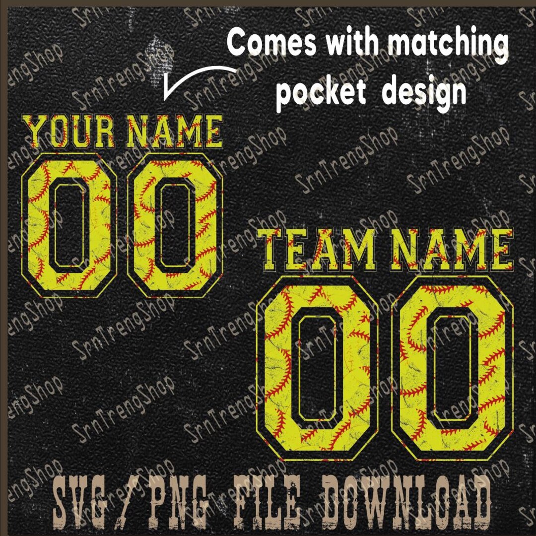 Custom Softball Team Name Png, Softball Name and Number Png ...