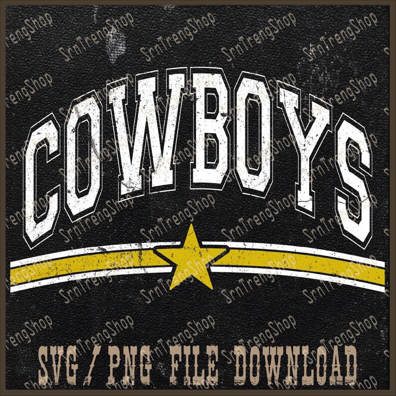 Custom Original Vintage Cowboys Png, Cowboys Cowgirls Png, Distressed ...