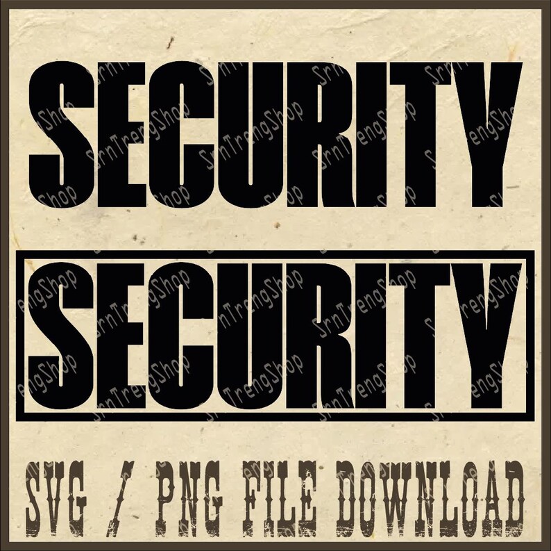 Security Png, Black and White Font Color Security Png, Back Print ...