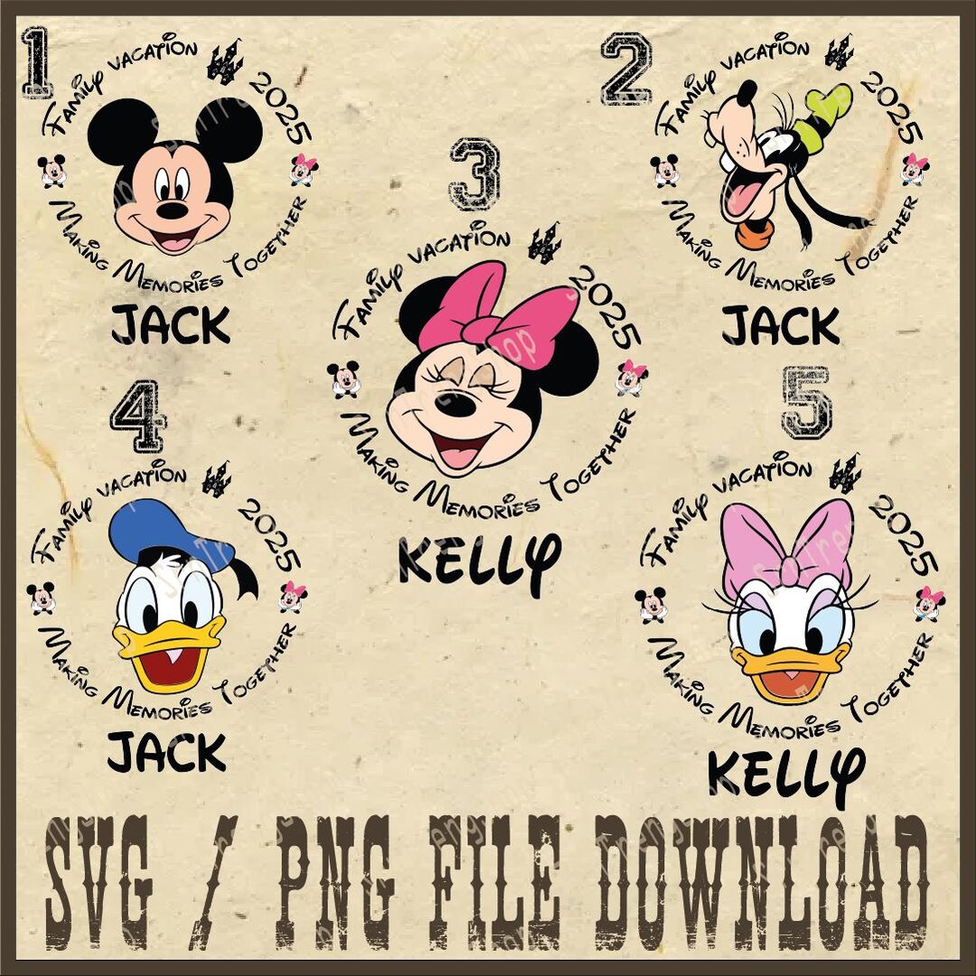 Custom Name Disney Png, Disney Characters Png, Personalized Disney ...