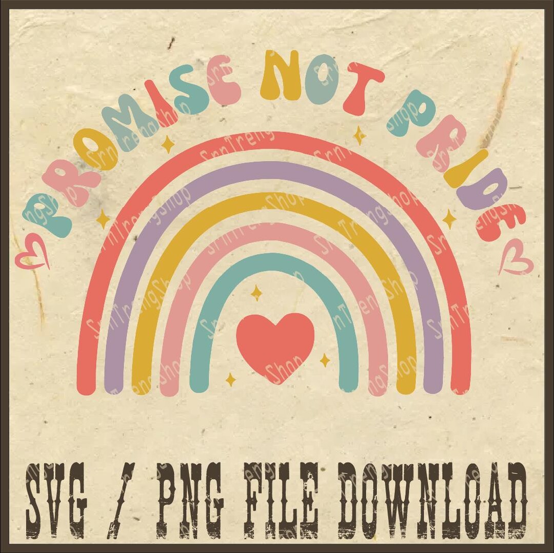 Promise Not Pride Png, Retro Rainbow Png, God's Promise Png, Bible ...