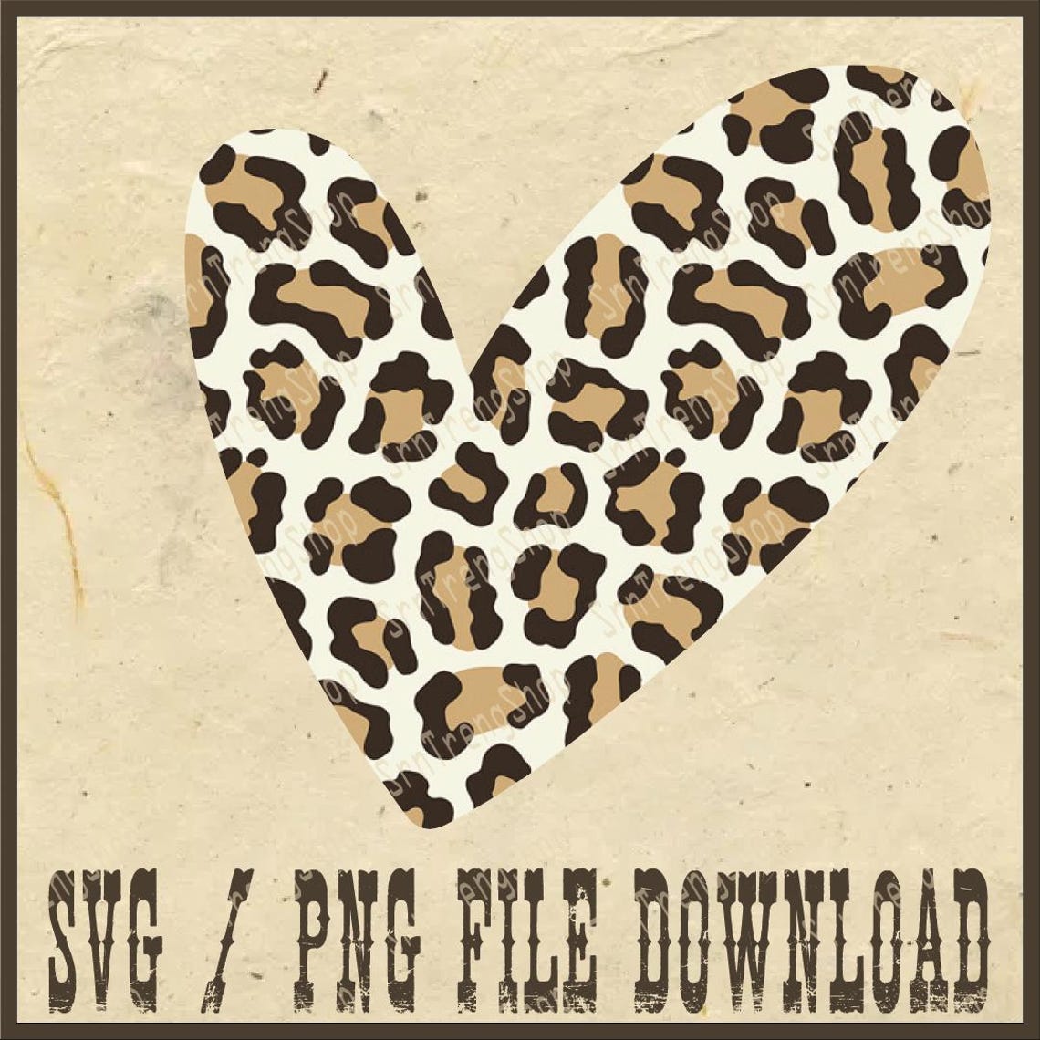 Leopard Heart Png, Animal Heart Png, Gift for Mom Png, Leopard Heart ...