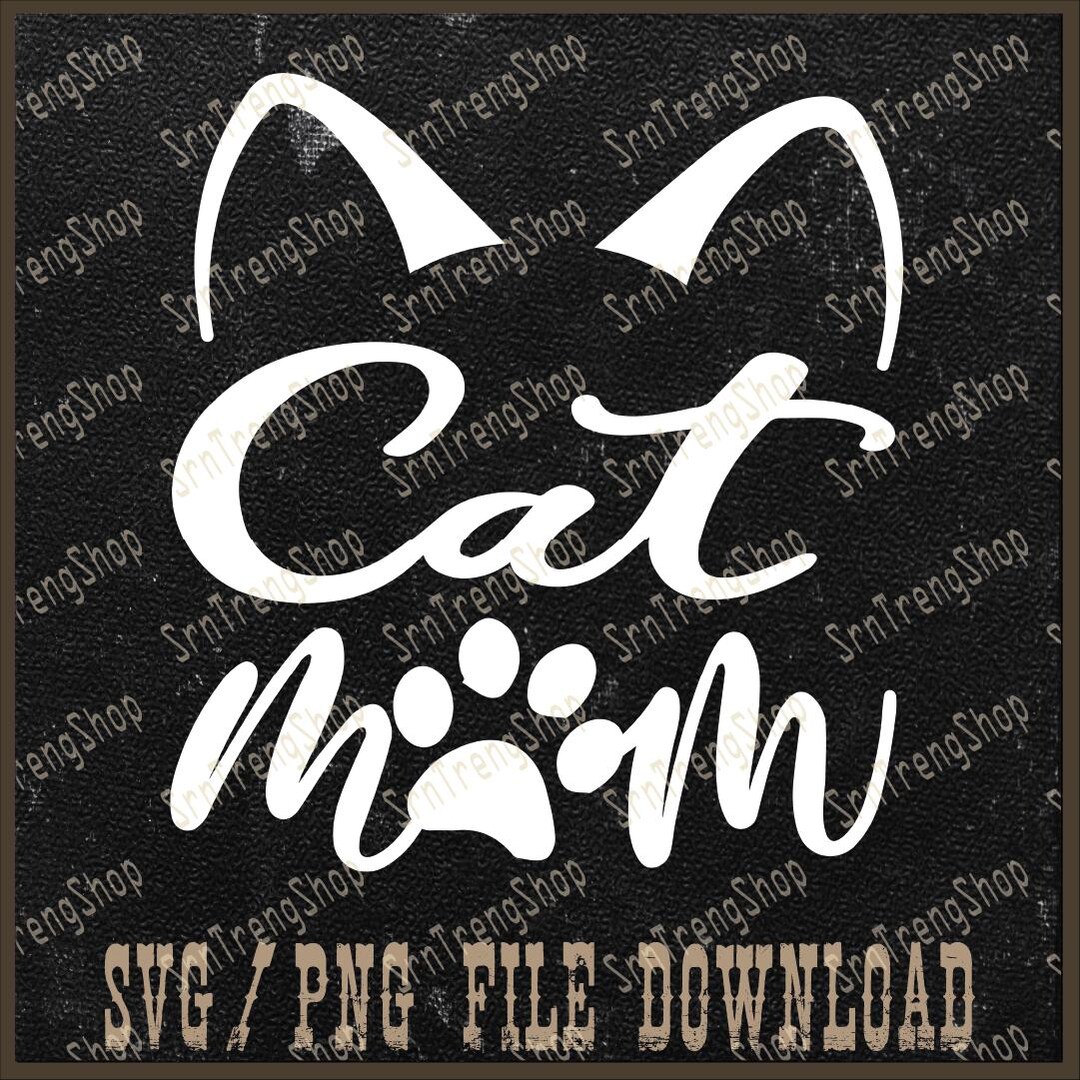 Cat Mom Png, Cat Paw Print Png, Cat Owner Girl Png, Animal Lover Png ...