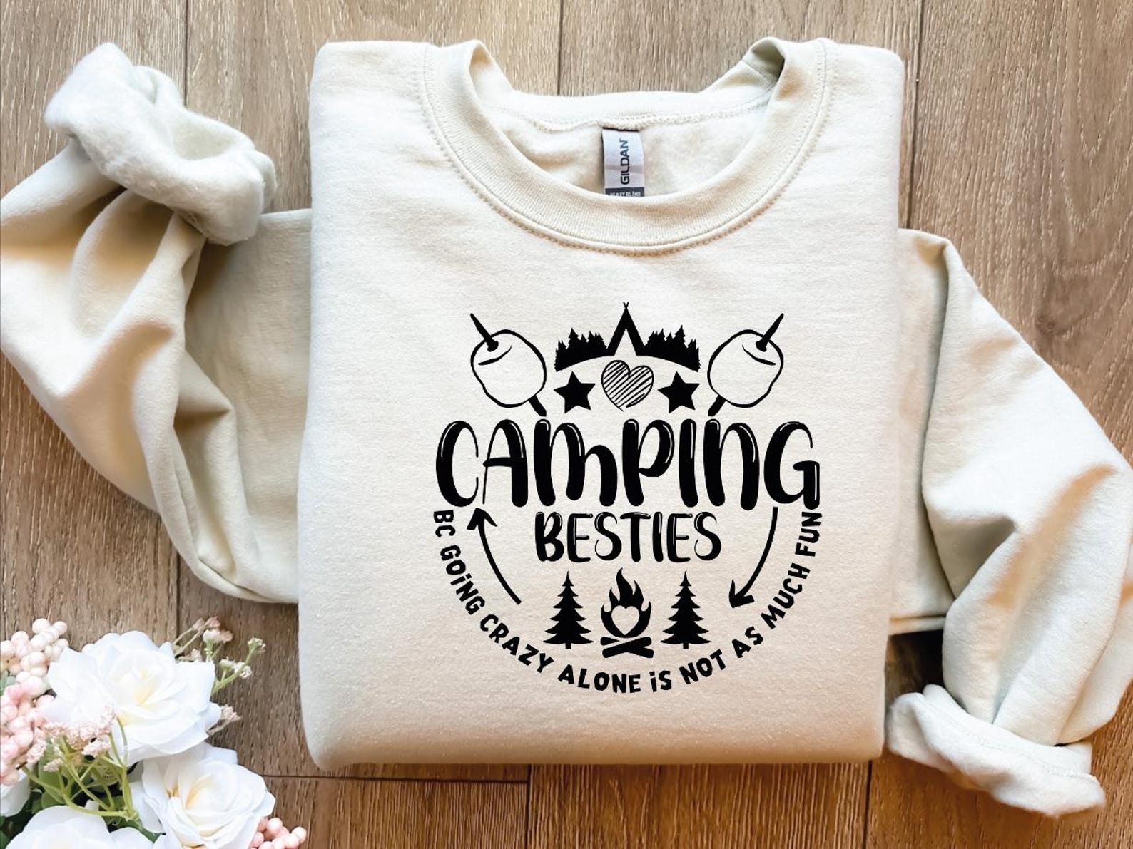 Camping Besties Png, Be Going Crazy Alone is Not as Much Fun Png ...