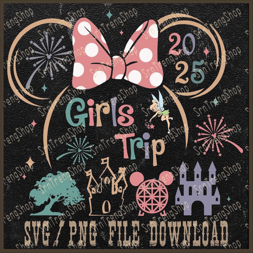 2025 Girls Disney Trip Shirt Png, Holiday Disney Wonderful Castle ...