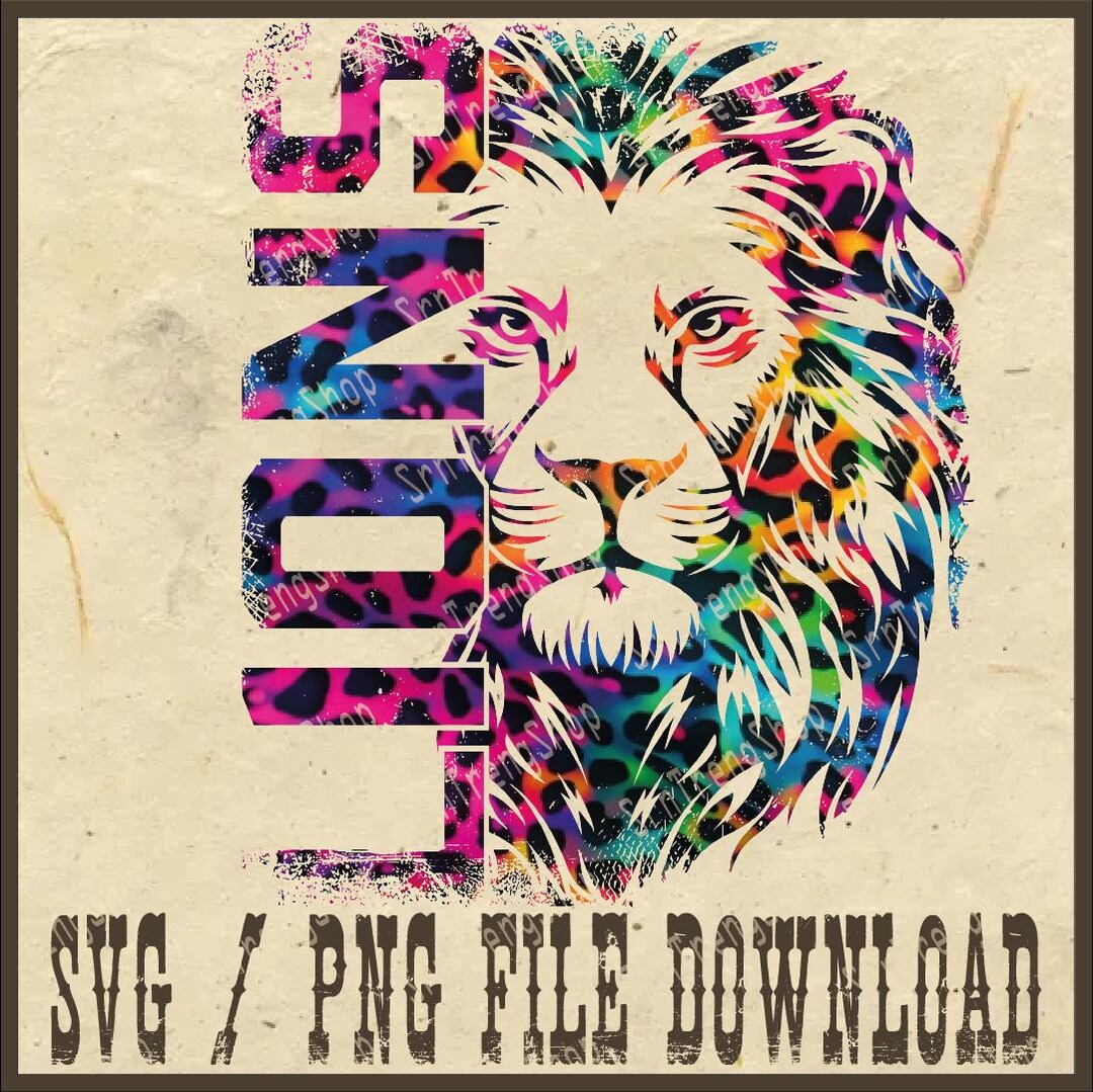 Lions Png, School Mascot Png, Colorful Lion Png, Leopard Graphic Lion ...