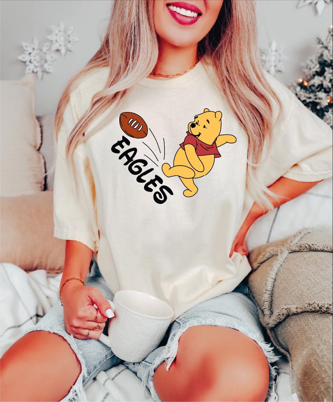 Custom Football Pooh Shirt, Personalized Team Name Shirt, Winnie the ...