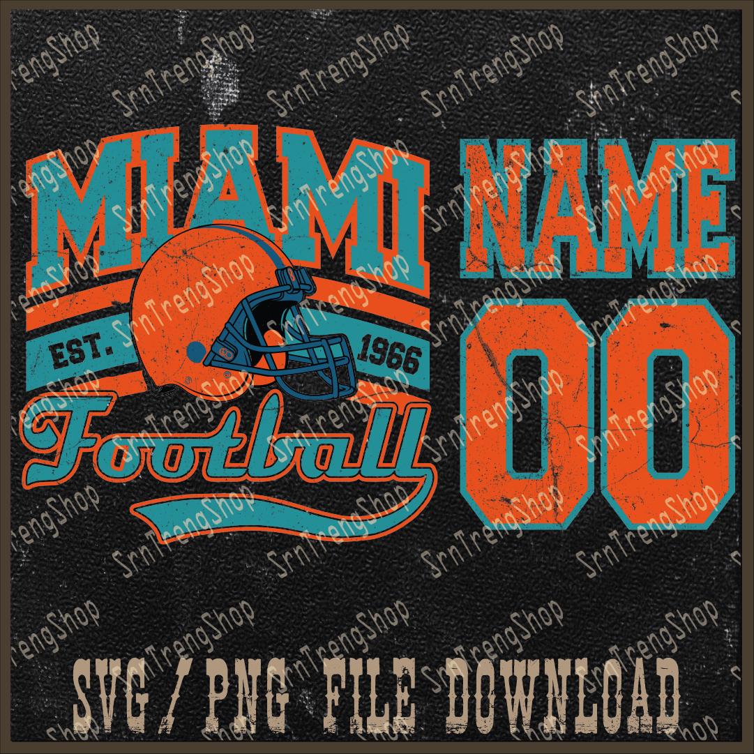 Personalized Miami Football Shirt Png, Custom Miami Football Gift Png ...