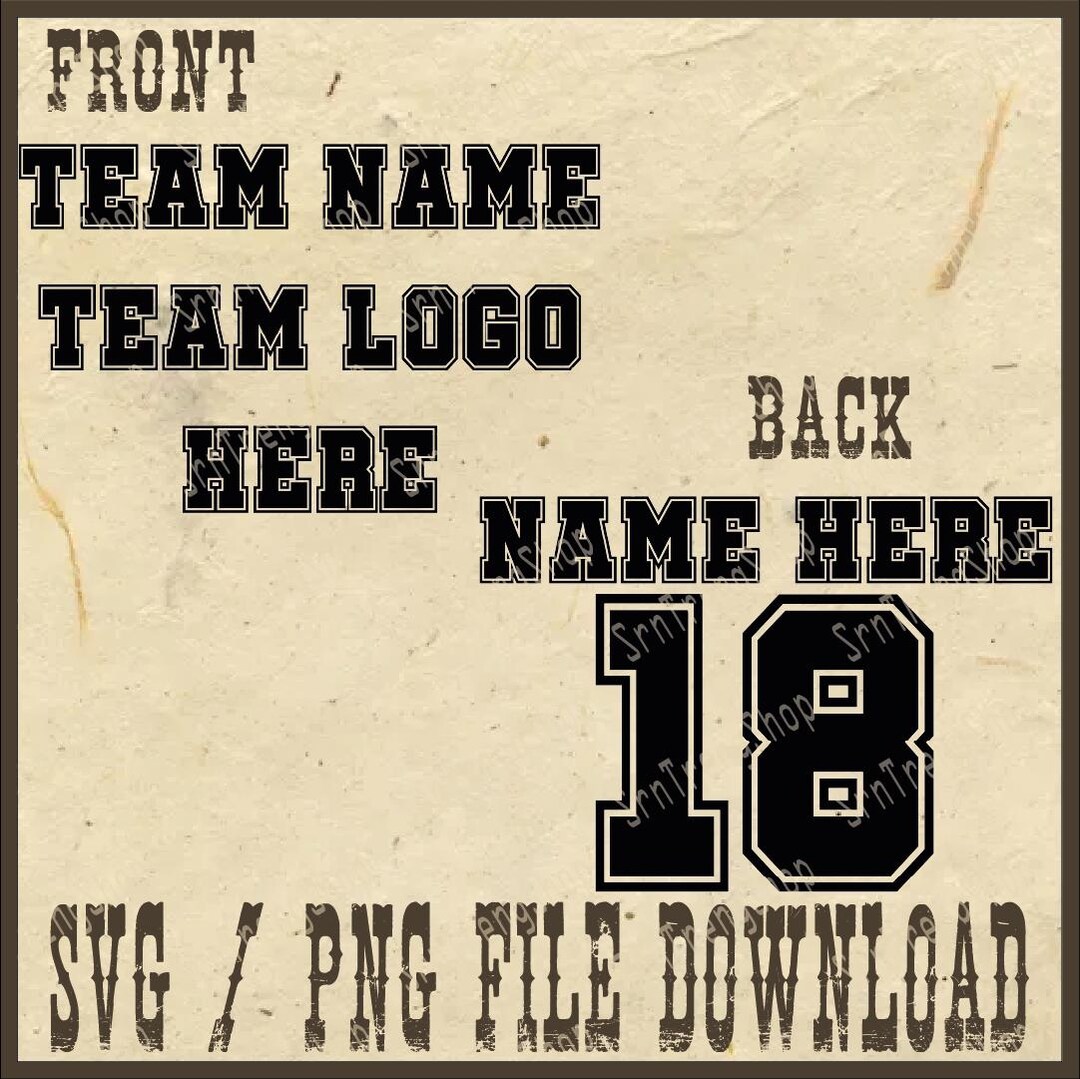Custom Team Name Png, Custom Jersey Number Png, Team Logo Png, Team ...