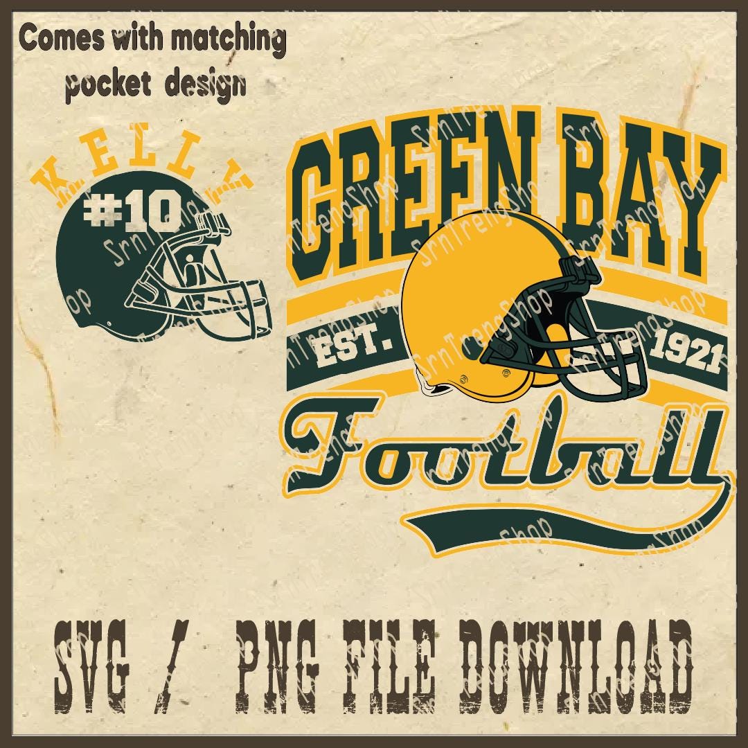 Personalized Green Bay Football Svg, Custom Football Gift Png, Football ...