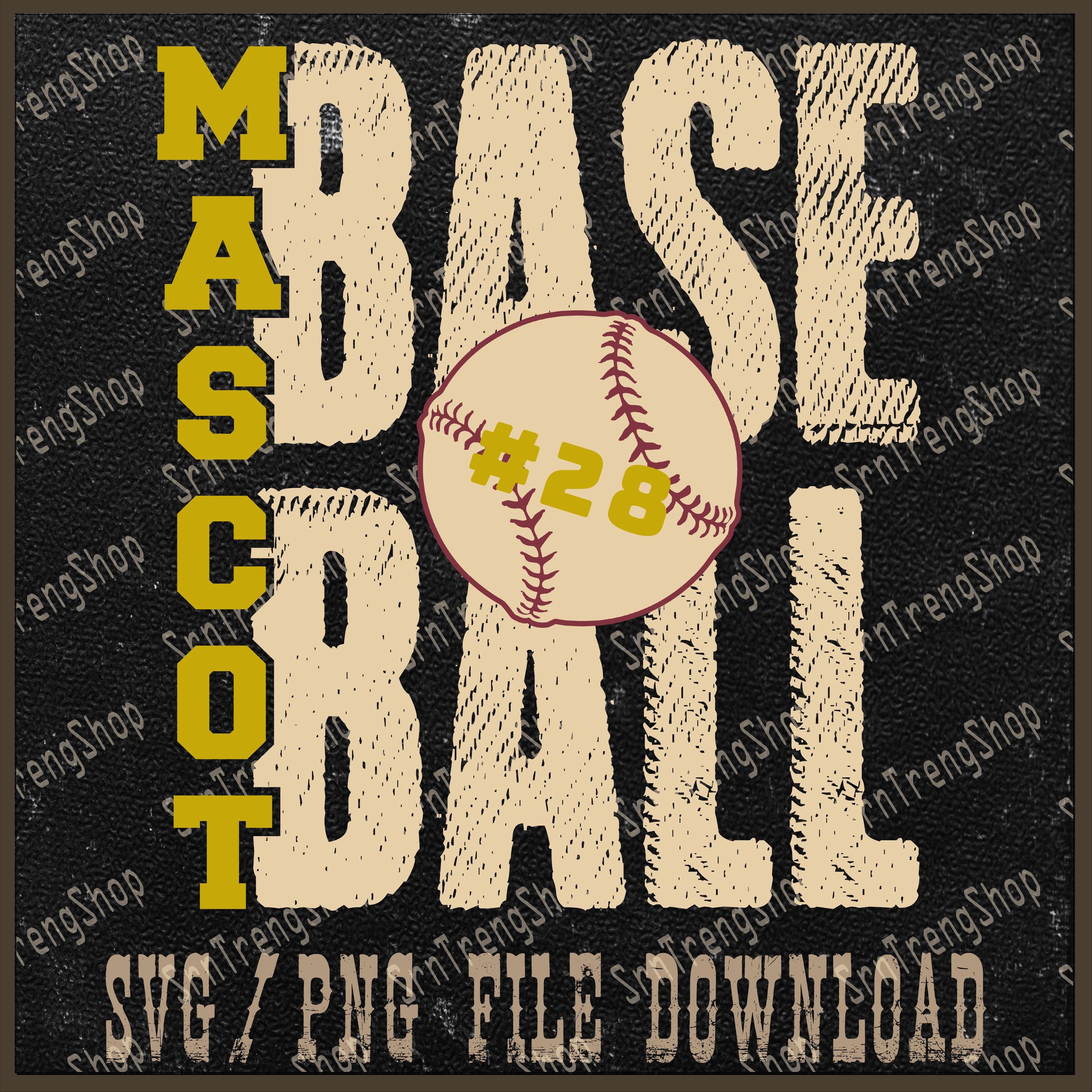 Custom Baseball Mascot Png, Personalized Baseball Team Svg, School ...
