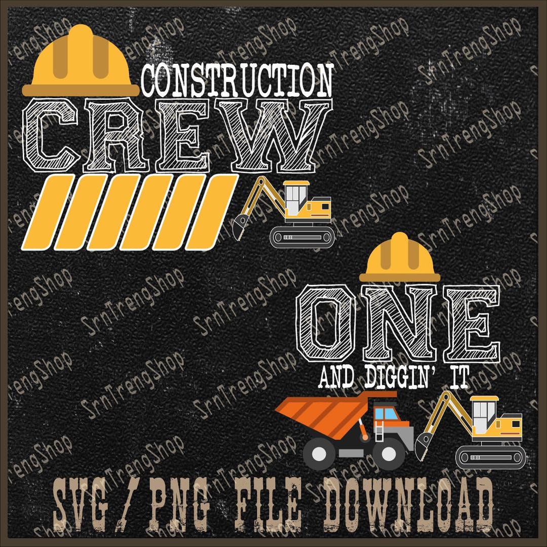 Custom Construction Crew Png, Birthday Family Png, Personalizated One ...