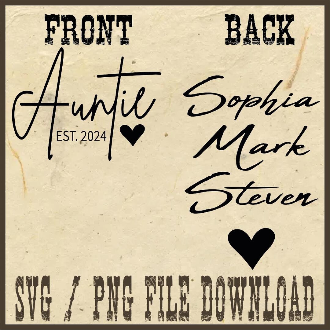 Custom Auntie Png, Blessed Aunty Png, Personalized Aunt With Niece and ...
