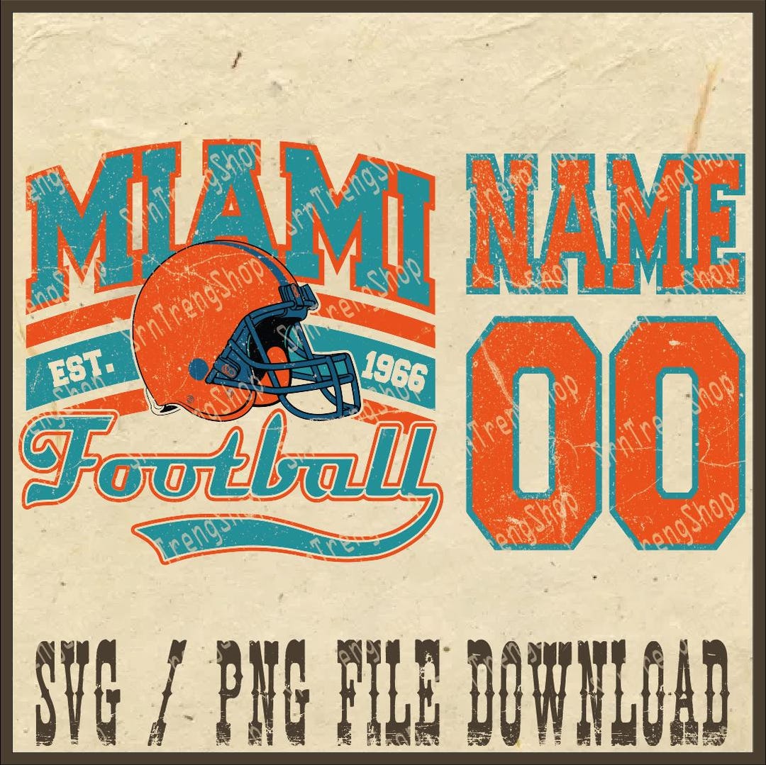 Personalized Miami Football Shirt Png, Custom Miami Football Gift Png ...