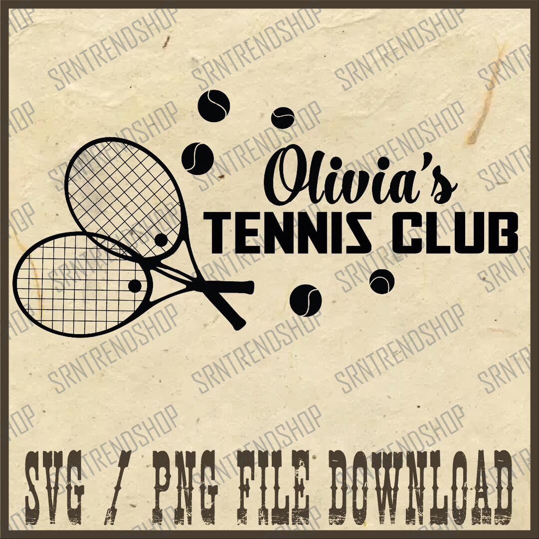 Custom Tennis Club Png, Tennis Ball Png, Personalized Tennis Name Png ...