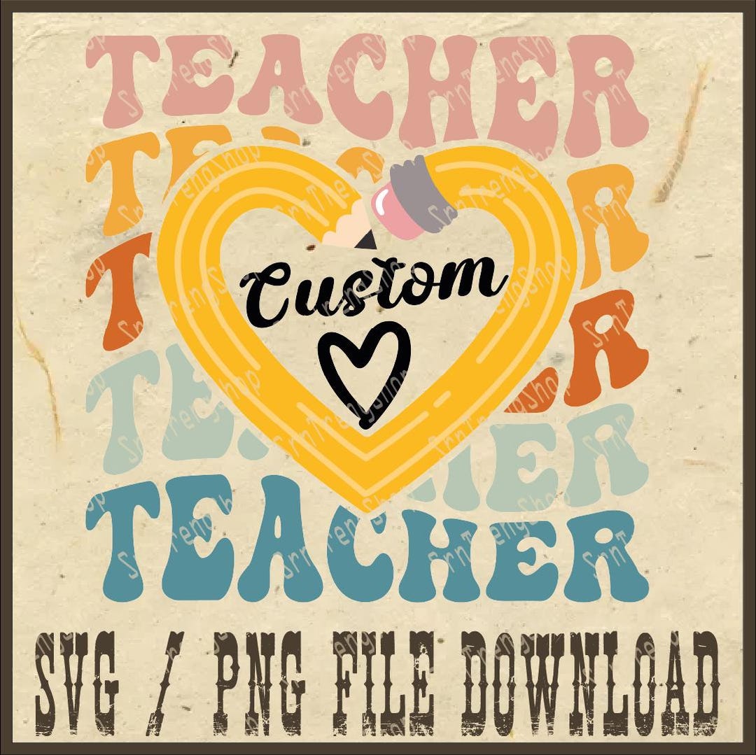 Custom Teacher Name Png, Teacher Team Png, Personalized Teacher Png ...