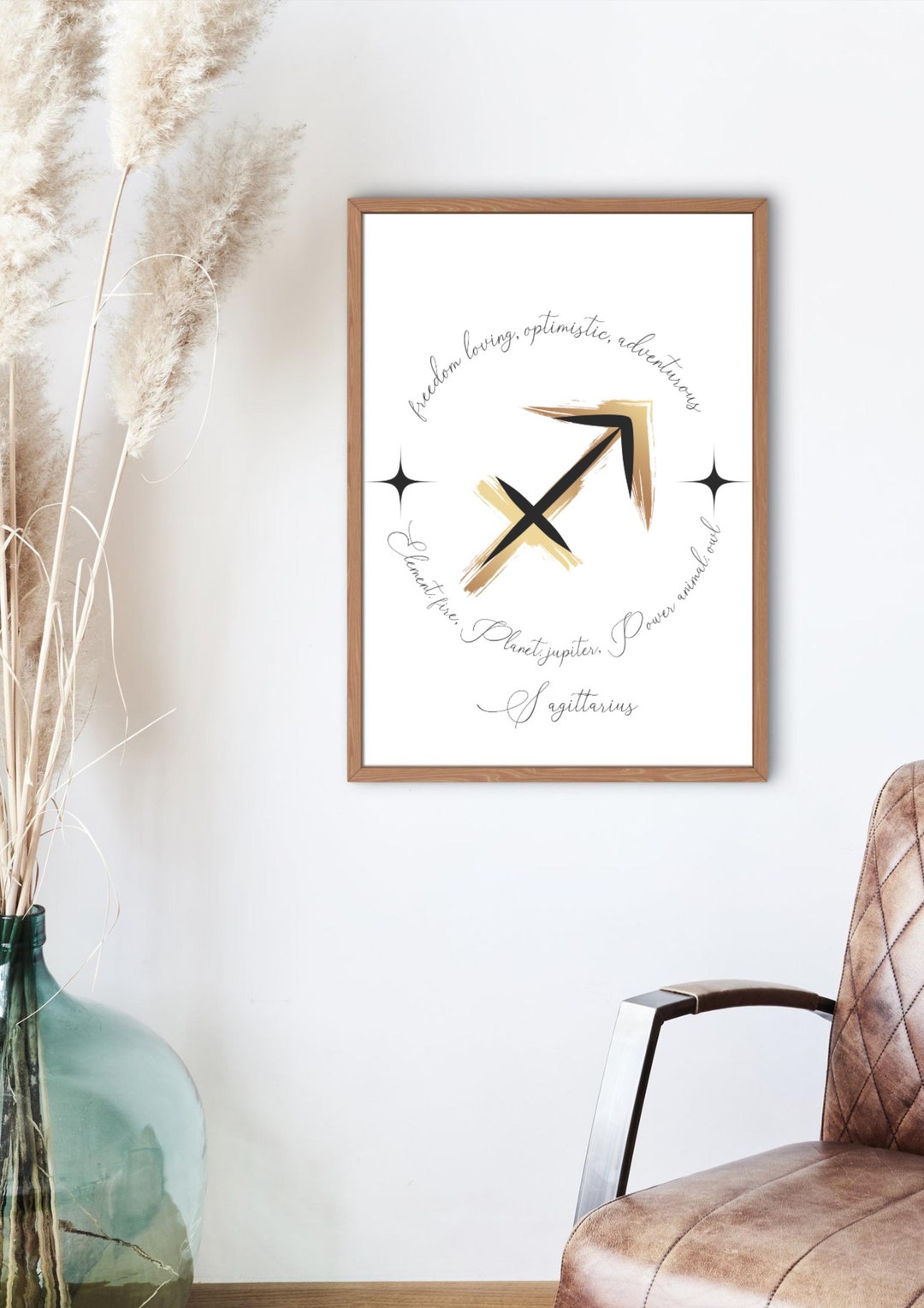 Sagittarius Poster Zodiac Sign, Art Print, Gift for Family/ Home, Wall ...