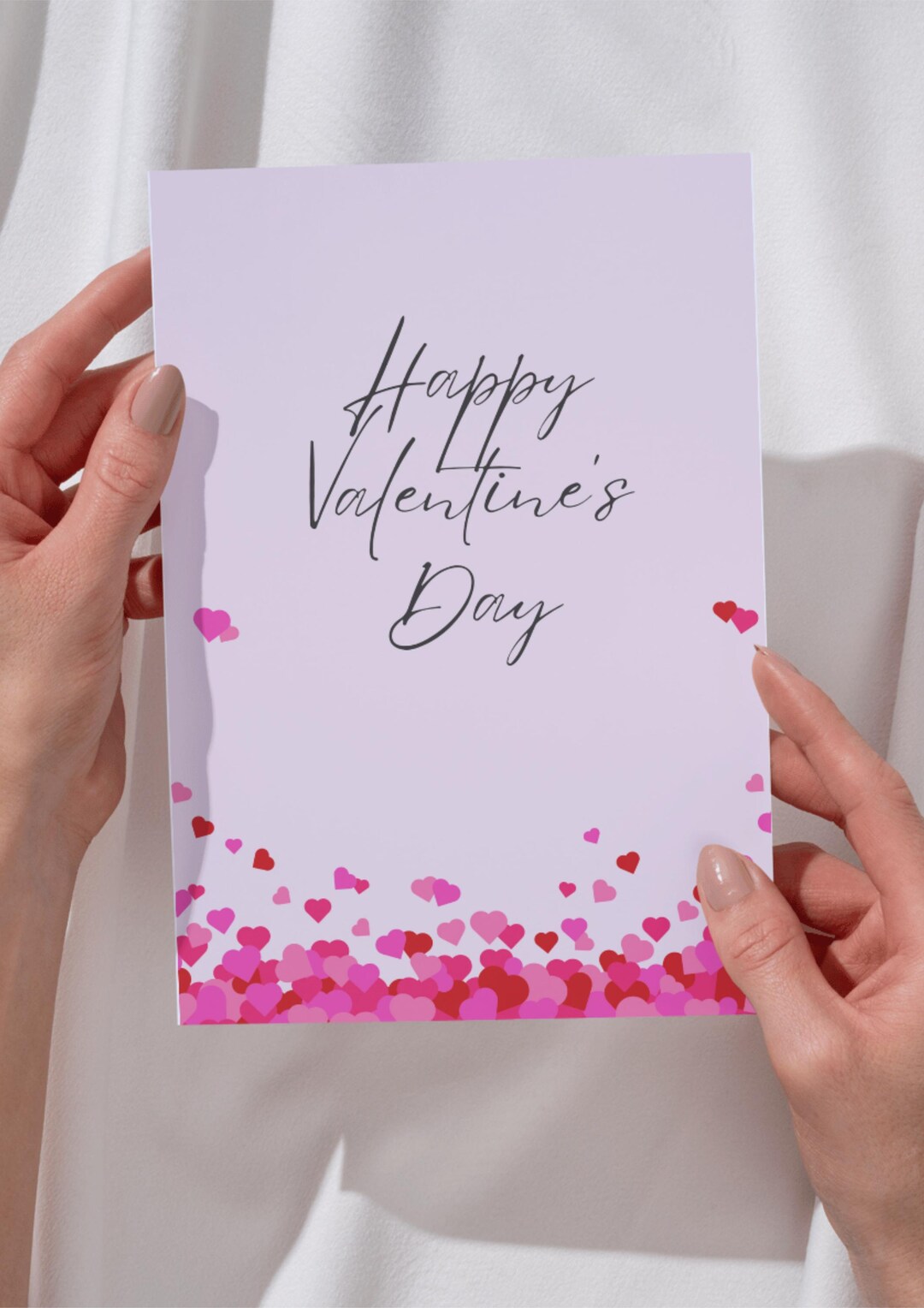 Digital Print Valentine's Day Folding Card, Digital Greeting Card ...