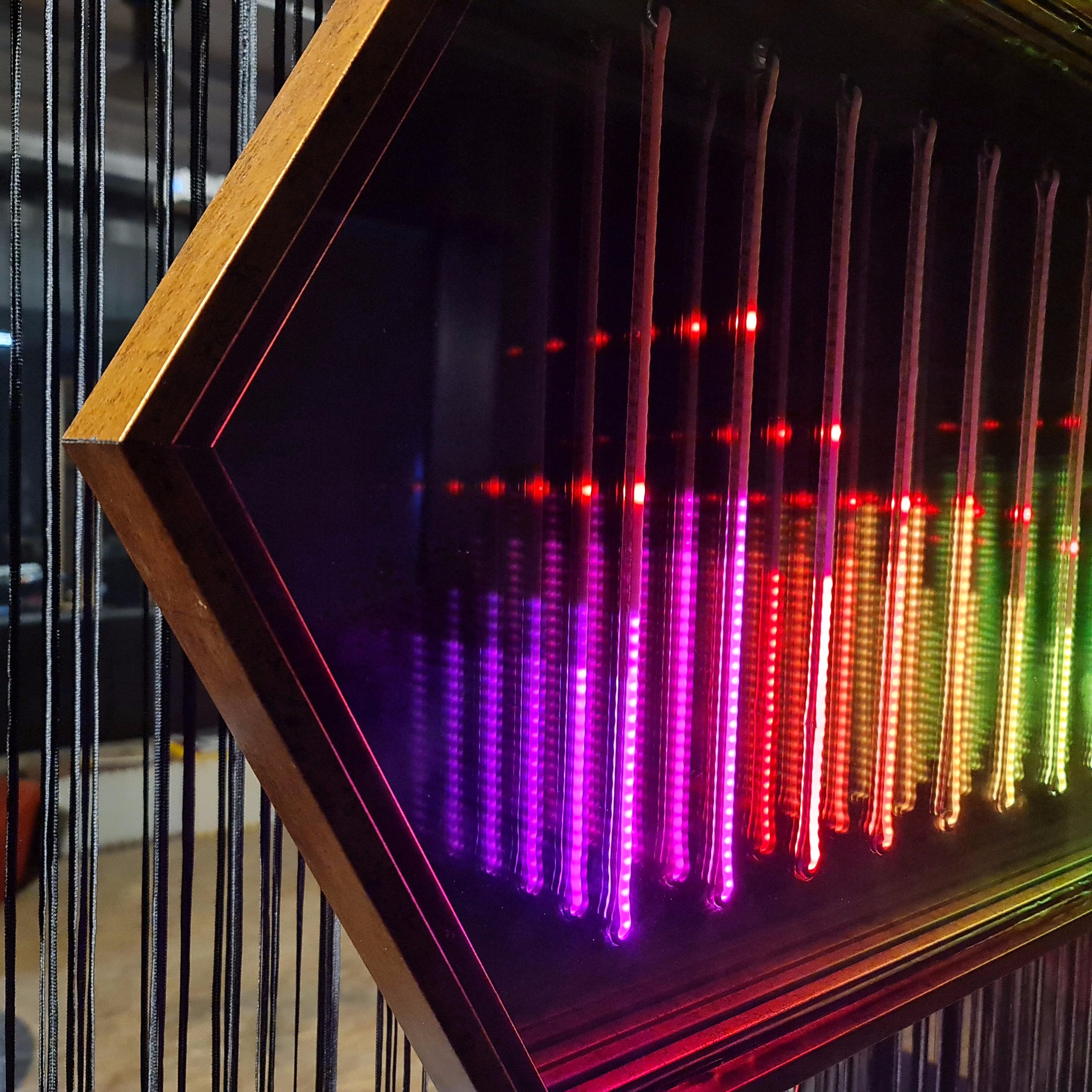 Infinity Mirror Sound Spectrum Analyzer, Equalizer, Sound Reactive, Vu Meter, LED Recording ...