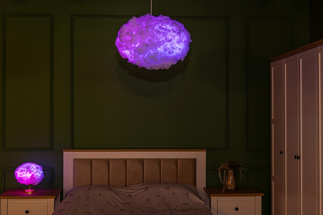 Smart Cloud Night LED Lamp Shade and Pendant Set Lighting | Mobile ...