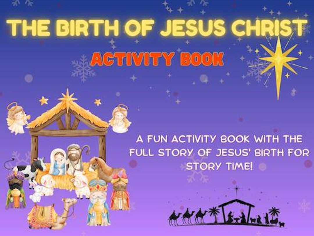 The Birth of Jesus Christ Activity Book 16-page Printable Christmas Fun ...
