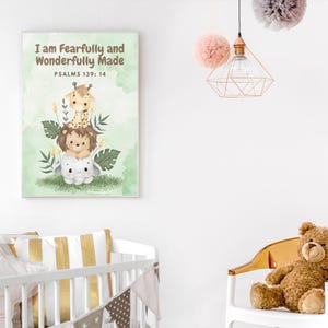 I Am Fearfully and Wonderfully Made Scripture Wall Art Inspirational ...