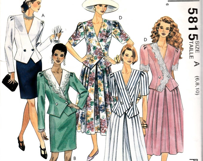 1990s Shirt Dress Sewing Pattern, Button Down 3 Lenghts, Short Long ...